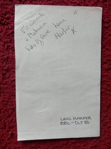 LENI HARPER - ACTOR - AUTOGRAPH - 1985 | eBay