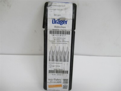 Drager 8101831 , Short Term Detector Tube Hydrogen Sulfide 1/d ,1-200 ...