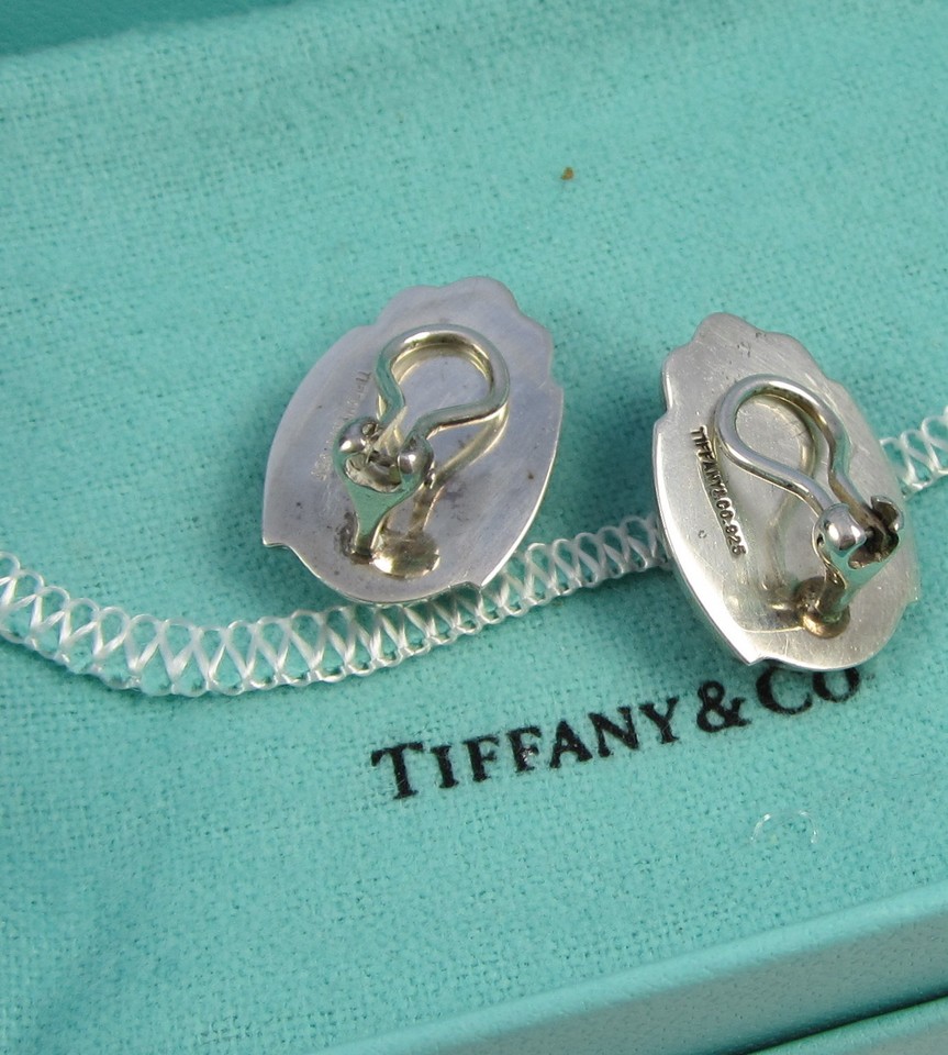 Tiffany & Co Vintage Sterling Silver Red Favrile Scarab Beetle Clip On ...