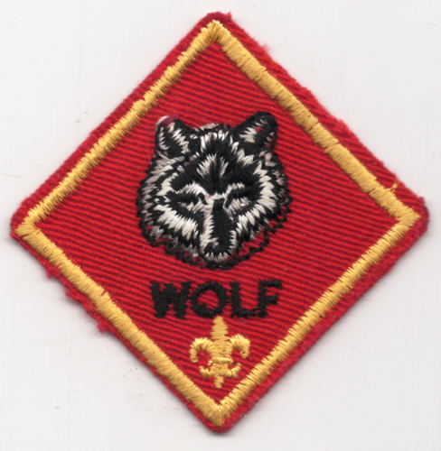 Vintage Boy Scout BSA Cub Scout Wolf Rank 1960s Uniform Patch Unused 2 ...