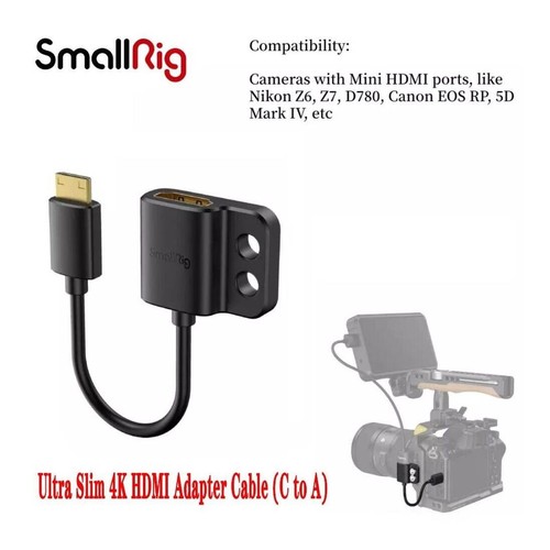 SmallRig 3020 Ultra Slim 4K HDMI Adapter Cable C to A | eBay Australia