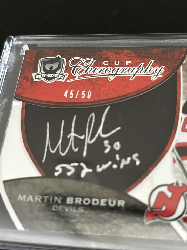 2008-09 UD The Cup Chirography Martin Brodeur Auto /50 INSCRIPTION 552 ...