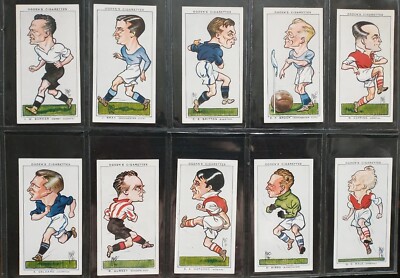 OGDENS 1935 FOOTBALL CARICATURES full set 50 Cigarette Cards CAT £150 ...
