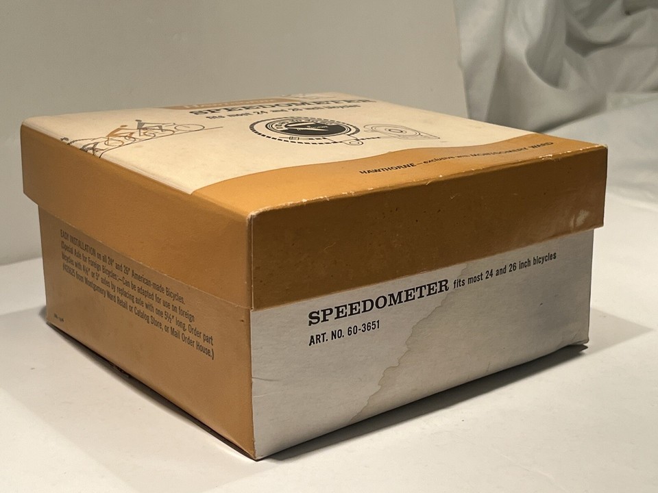 Vintage Hawthorne Speedometer w/BOX 60s Muscle Bike Murray Huffy ...