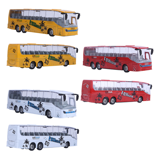 1:50 Simulation Transit Bus Model Toy Alloy Pull Back Bus Toy With ...
