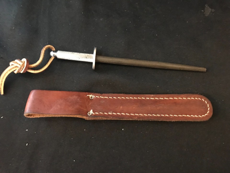 Vintage KA-BAR Knife Sharpening Steel With Original Sheath - NICE! | eBay