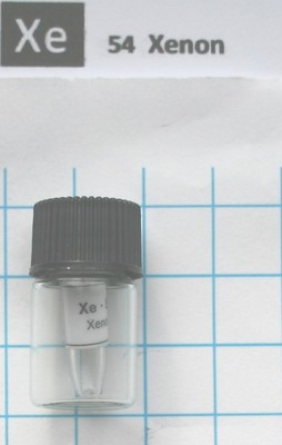 Mini ampoule Xenon gas 99% in a glass vial element 54 sample | eBay