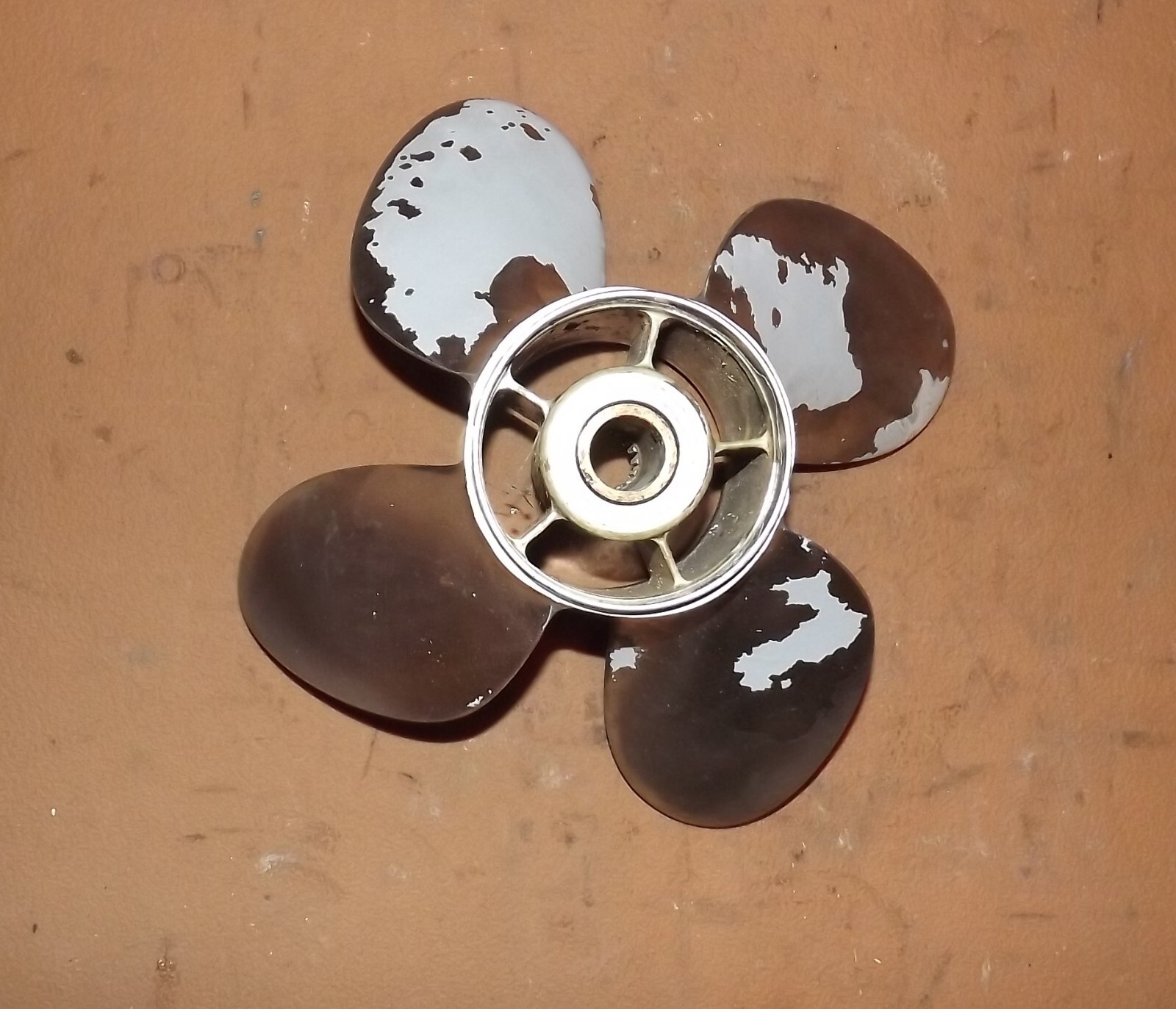 Powertech 4 blade Mercury Prop Propeller Stainless Steel 13.25 X 19 15 ...