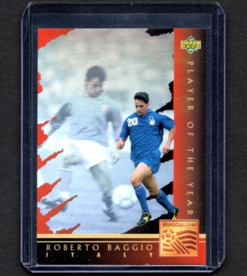 ROBERTO BAGGIO 1994 Upper Deck World Cup Soccer Card Insert ITALY #WC4 ...