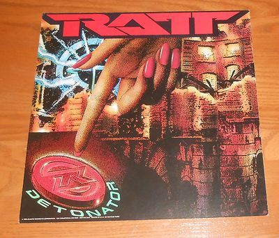 Ratt Detonator Poster 2-Sided Flat Square 1990 Promo 12x12 | eBay