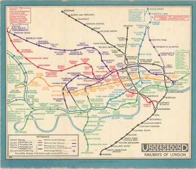 LONDON UNDERGROUND tube map diagram plan. Piccadilly extension ...