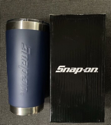 BRAND NEW Snap On Tools Drink Cup Tumbler Travel Mug Hot/Cold Navy Blue ...