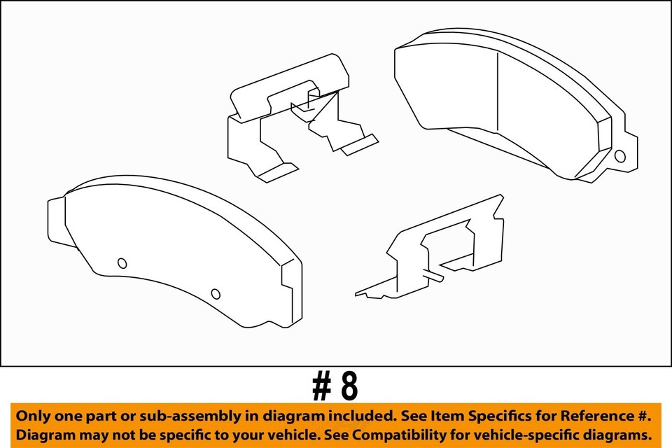 GM OEM 13-20 Escalade ESV Front Suspension Brake Components-Brake Pads ...