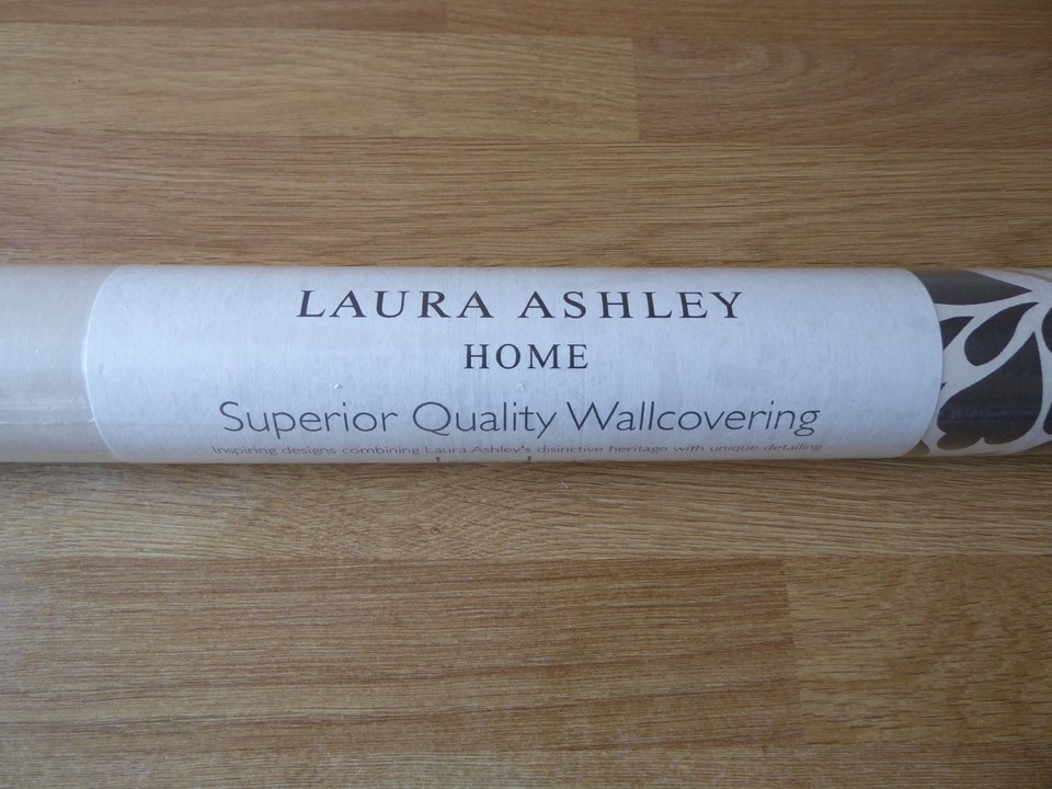 Laura Ashley Isodore Charcoal /Linen Wallpaper Roll Brand New sealed ...