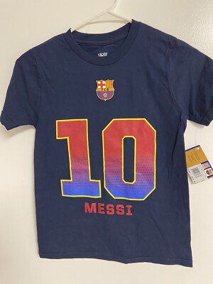 FC Barcelona La Liga Messi #10 Youth Navy Shirt Outerstuff Polyester XL ...