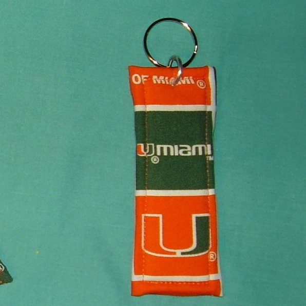 *Handmade COASTERS SET of 4 and/or KEYCHAIN key ring University MIAMI ...