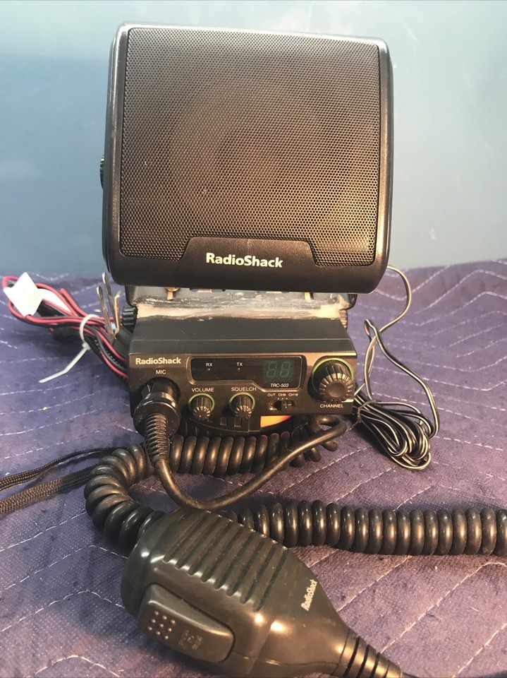 Radio Shack TRC-503 Mobile CB Radio w/ RS 21-549 Radio Extension ...