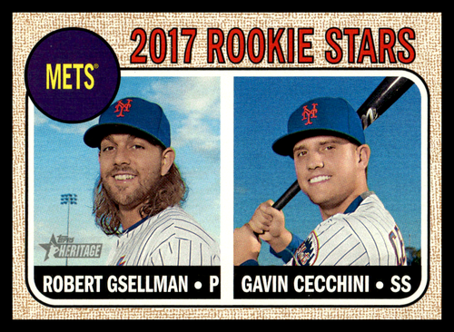 2017 Topps Heritage #177 Gavin Cecchini / Robert Gsellman New York Mets ...