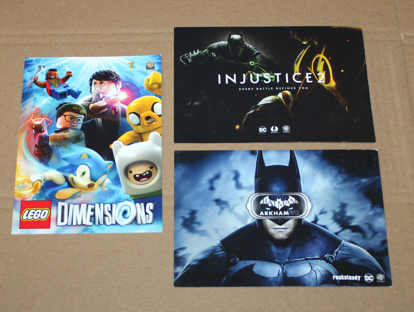 Lego Dimensions / Injustice 2 / Batman Arkham VR Postcard Set Gamescom ...