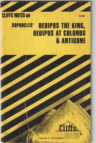 SOPHOCLES OEDIPUS THE KING Cliffs Notes Paperback 1965 | eBay