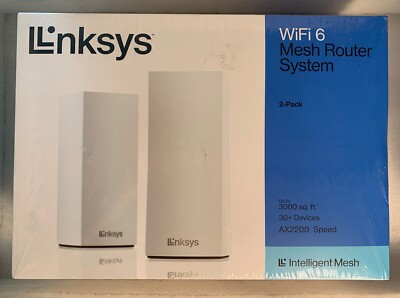 Sealed Linksys AX2200 Dual-Band Intelligent Mesh WiFi 6 System 2-Pack ...