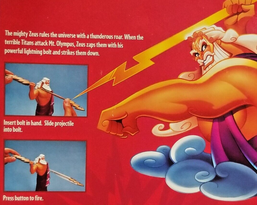 Hercules Disney Mattel 1997 Lightning Bolt Zeus Action Figure for sale ...