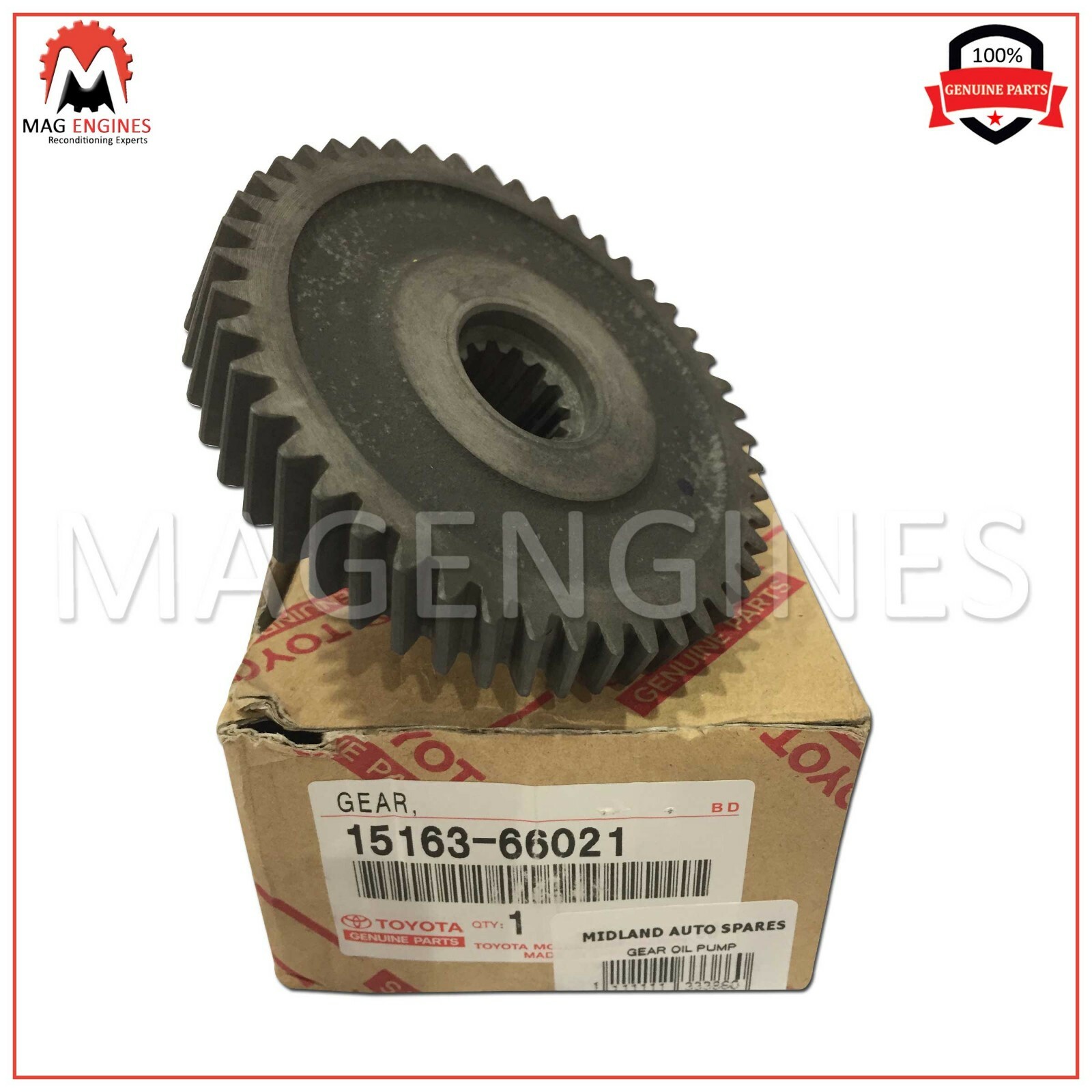 15163-66021 GENUINE OEM GEAR, OIL PUMP DRIVE SHAFT 1516366021 | eBay