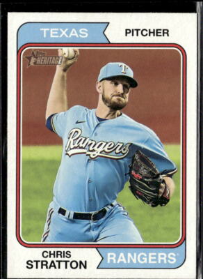 2023 Topps Heritage Chris Stratton Texas Rangers #584 4 Card Lot | eBay