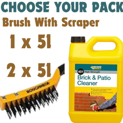 Everbuild High Strength Brick And Patio Cleaner 5 Litre OR Wire Brush ...