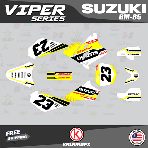 Graphics Decal Kit For Suzuki RM85 (2001-2023) RM 85 Viper Series - Red ...