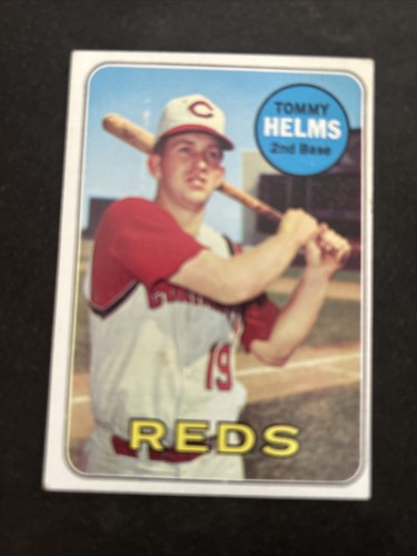 1969 Topps Baseball Card #70 Tommy Helms Cincinnati Reds Nm Free ...