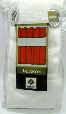 New Jackson Grommet top white 58x12 Valance Curtain | eBay