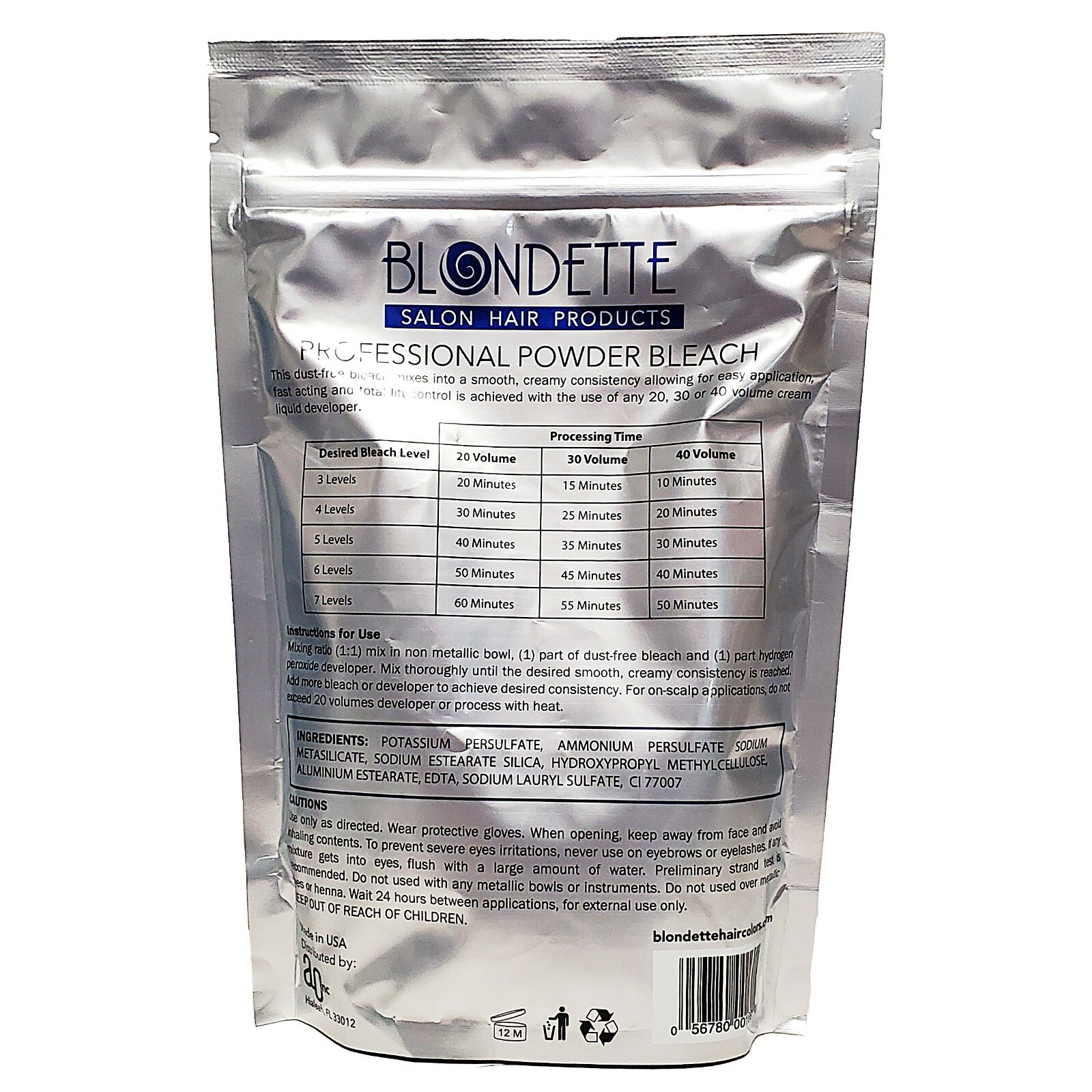 Powder Bleach, Blondette Salon Professional Powder Bleach blue dust ...