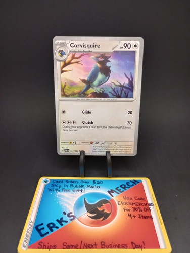 Corvisquire 165/193 Paldea Evolved NM Regular Uncommon Pokemon Card | eBay