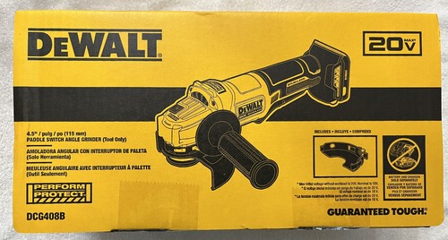 New Dewalt DCG408B 20V Max 4-1/2” Brushless Paddle Switch Angle Grinder ...