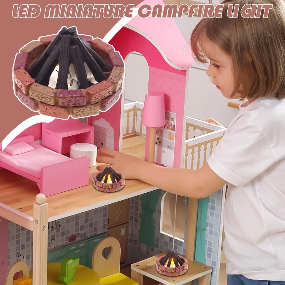 LED Miniature Campfire Light Campfire Night Light Realistic Resin | eBay UK