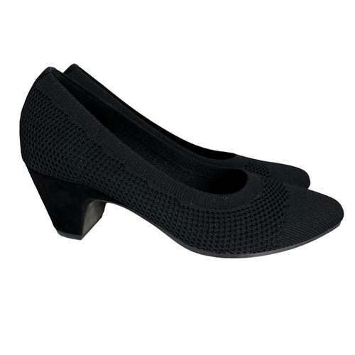 Eileen Fisher Womens Kiss Stretch Knit Pumps Size 7 Black Heels Comfort ...