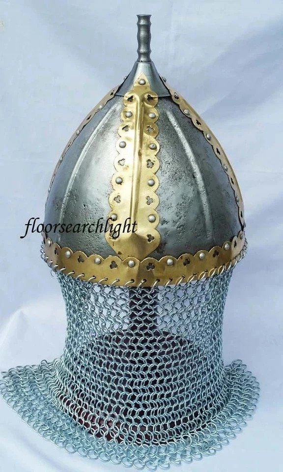 MEDIEVALHELMET NORMAN VIKING SPECTACLE HELMET W CHAINMAIL GJERMUNDBU ...