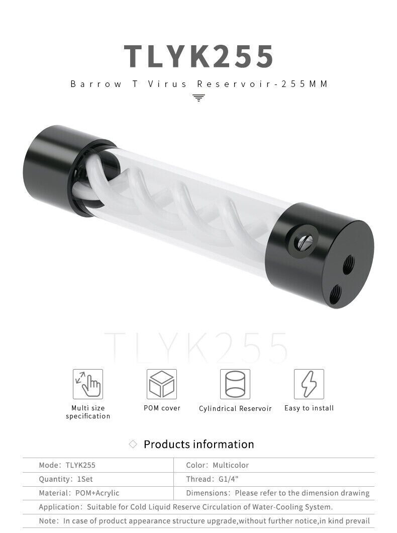 Barrow TLYK255 T-virus Helix Reservoir Water Tank for sale online | eBay