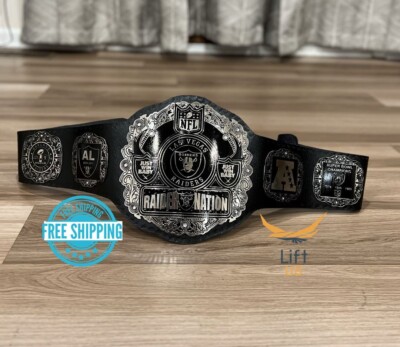 Las Vegas Oakland Raiders Championship Belt 2MM BRASS AdultSize ...