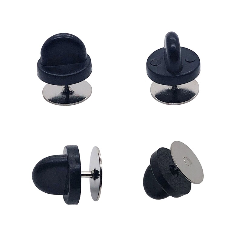 Set of 50 Pin Backs PVC Rubber Pin Backs for Butterfly Clutch Backings ...