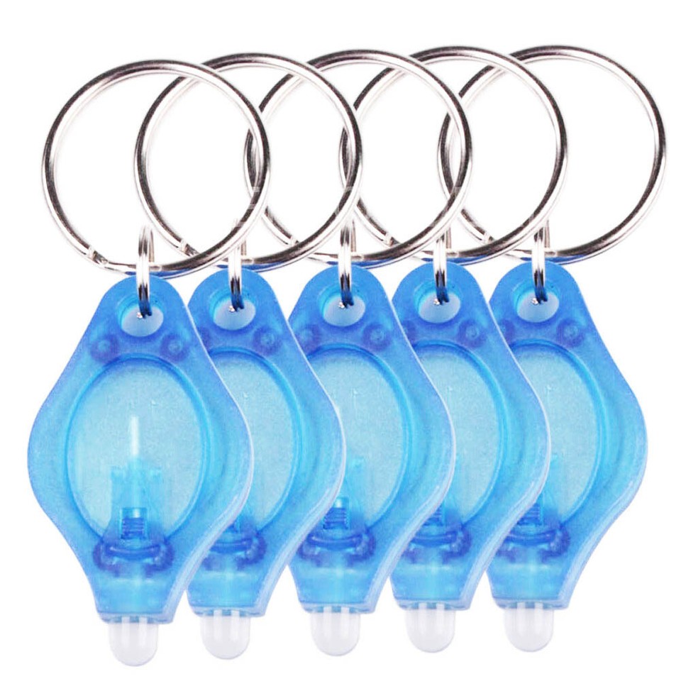 10/20Pcs LED Mini Keychain Flashlight Key Ring Light Bright Torch ...