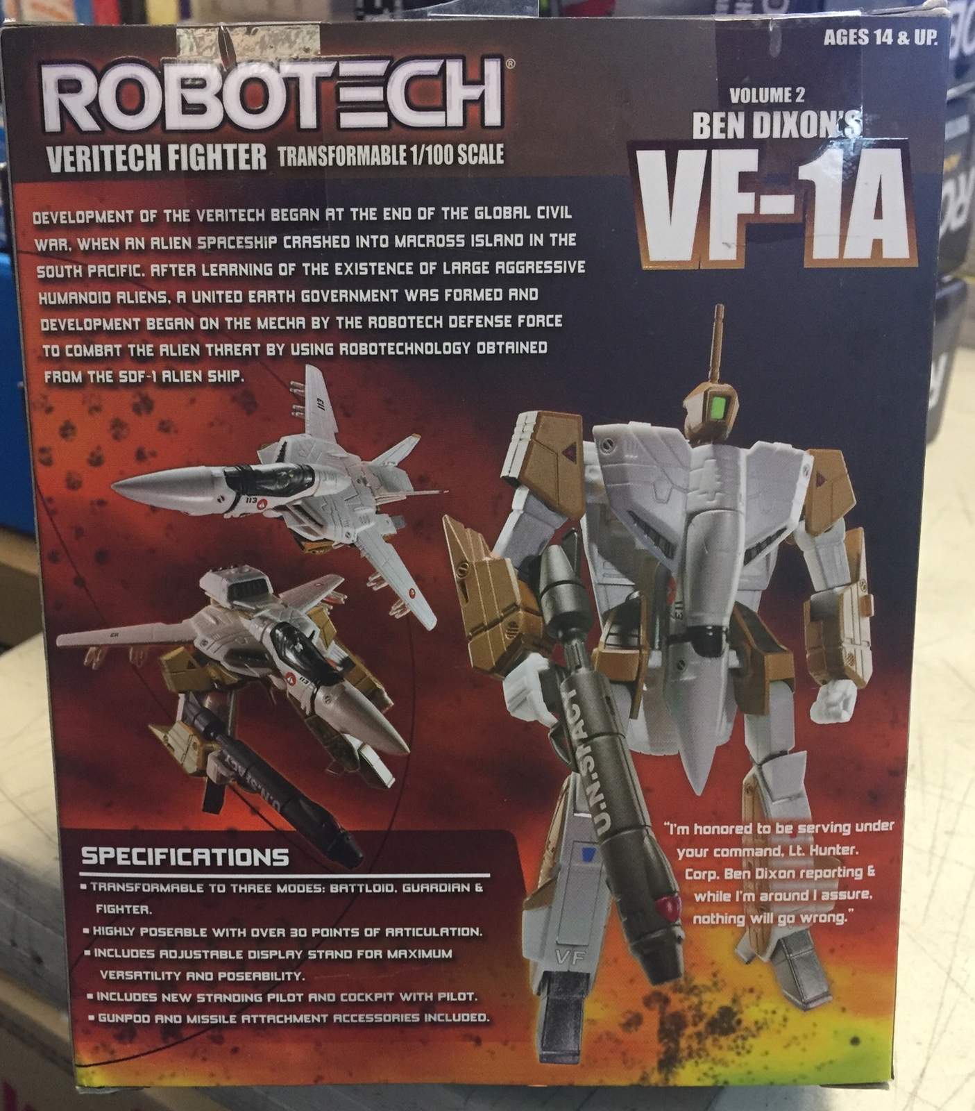 Robotech VF-1A Ben Dixon Transformable Veritech Fighter Volume 2 Action ...