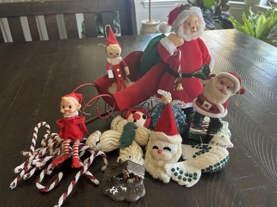 Vintage Japan Christmas Ornament Decoration Lot PIXIE SANTA NATIVITY | eBay