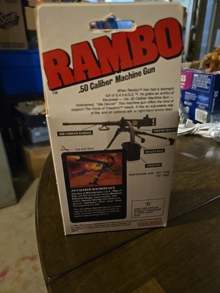 Vintage 1980's 1986 Coleco Toy .50 Caliber Machine Gun Rambo New in ...