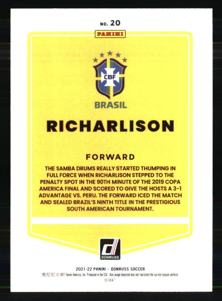 Richarlison 2021-22 Donruss #20 SOCCER Card | eBay