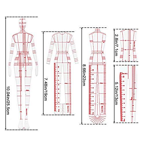 Fashion Drawing Template Ruler Set, Woman Sewing 8PCS Professional Kit ...