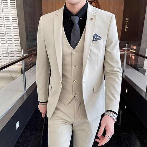 Blazer Jacket Pants 2Pcs Set Men's Casual Boutique Business Wedding ...