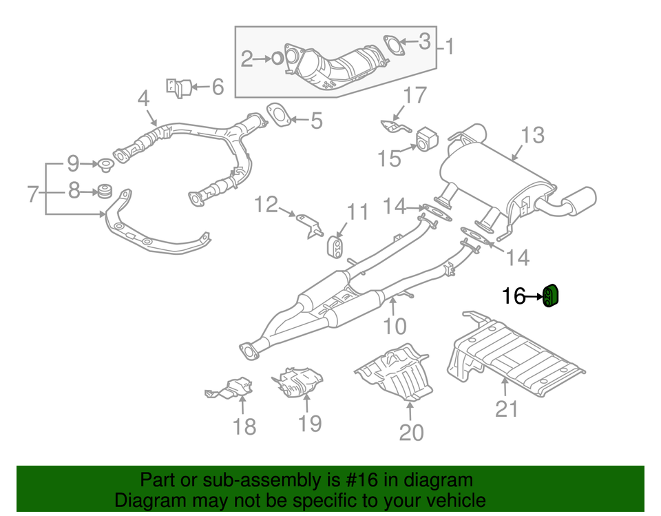 Genuine Nissan Rear Muffler Insulator 20640-01A61 | eBay