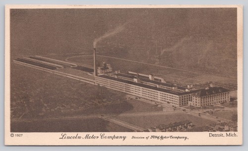 Detroit Michigan, Lincoln Motor Company Plant Factory, Vintage Postcard ...